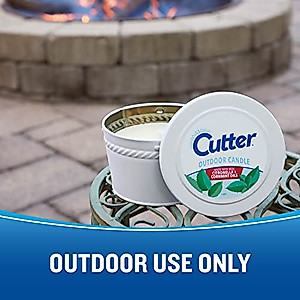 Cutter Citronella and Cornmint Outdoor Candle, 11 ounces, Made with Soy Wax for Outdoor Use