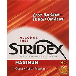 Stridex, Single-Step Acne Control, Maximum, Alcohol Free, 90 Soft Touch Pads