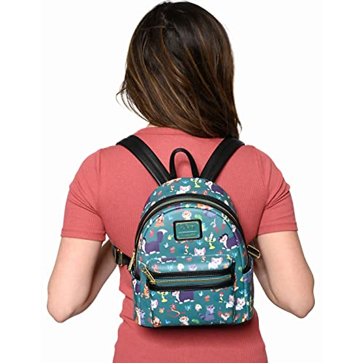 Loungefly Disney Mini Backpack Princess Sidekicks All Over Print Shoulder Bag