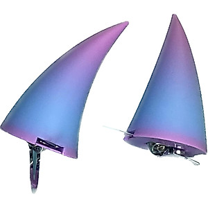 2x demon horns for Headset/Cosplay - Made In USA -16 Colors Combos (Glow N Dark)