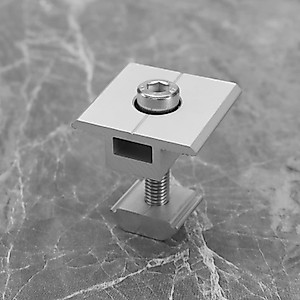 Create idea 6PCS PV Photovoltaic Solar Trapezoidal Mounting Brackets 30mm Solar Panel Clamps Aluminium Centre Clamps for RV Flat Roof Ship Ground Garage RV Flat Surface