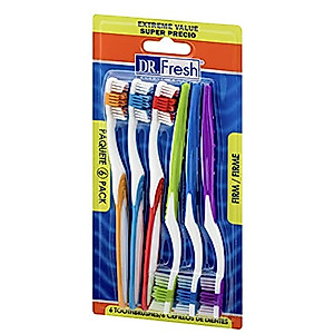 Dr. Fresh 6 Pack Firm Toothbrushes