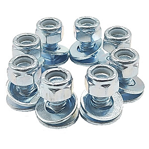 Set of 8, 784-5581A 784-5581 Snow Blowers Carriage Bolts & Nuts Kits Fits MTD Shave Plate Scraper Bar 784-5581A-0637 790-00120-0637 712-3010, 736-0242, 710-0260 , (5/16-18) 5/8"