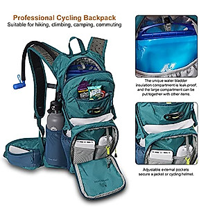 N NEVO RHINO Multipurpose Hydration Backpack with 3L Water Bladder, High Flow Bite Valve, Perfect Water Backpack 18L for Hiking, Cycling