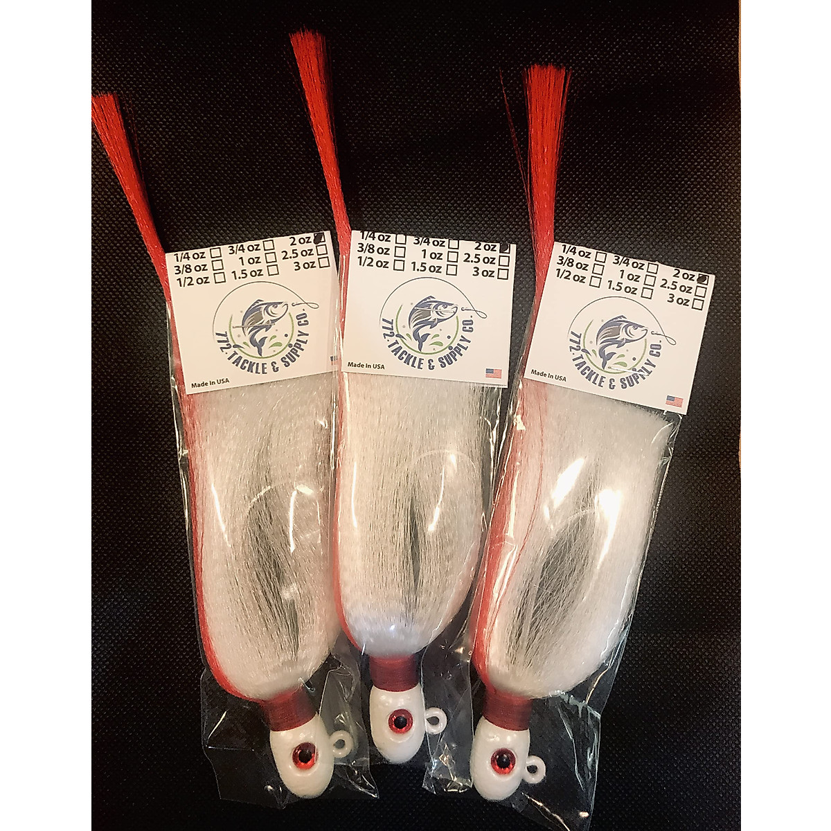 Snook Flare Hawk- 3 Pack / 2 oz, white