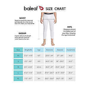 BALEAF One Leg Compression Tights Youth Basketball Leggings 3/4 Boys Sports Base Layer Capri Running Pants White M