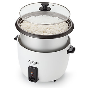 Aroma Housewares 60-Cup (Cooked) (30-Cup UNCOOKED) Commercial Rice Cooker (ARC-1033E) & Housewares 32-Cup (Cooked) (16-Cup UNCOOKED) Pot Style Rice Cooker (ARC-7216NG)