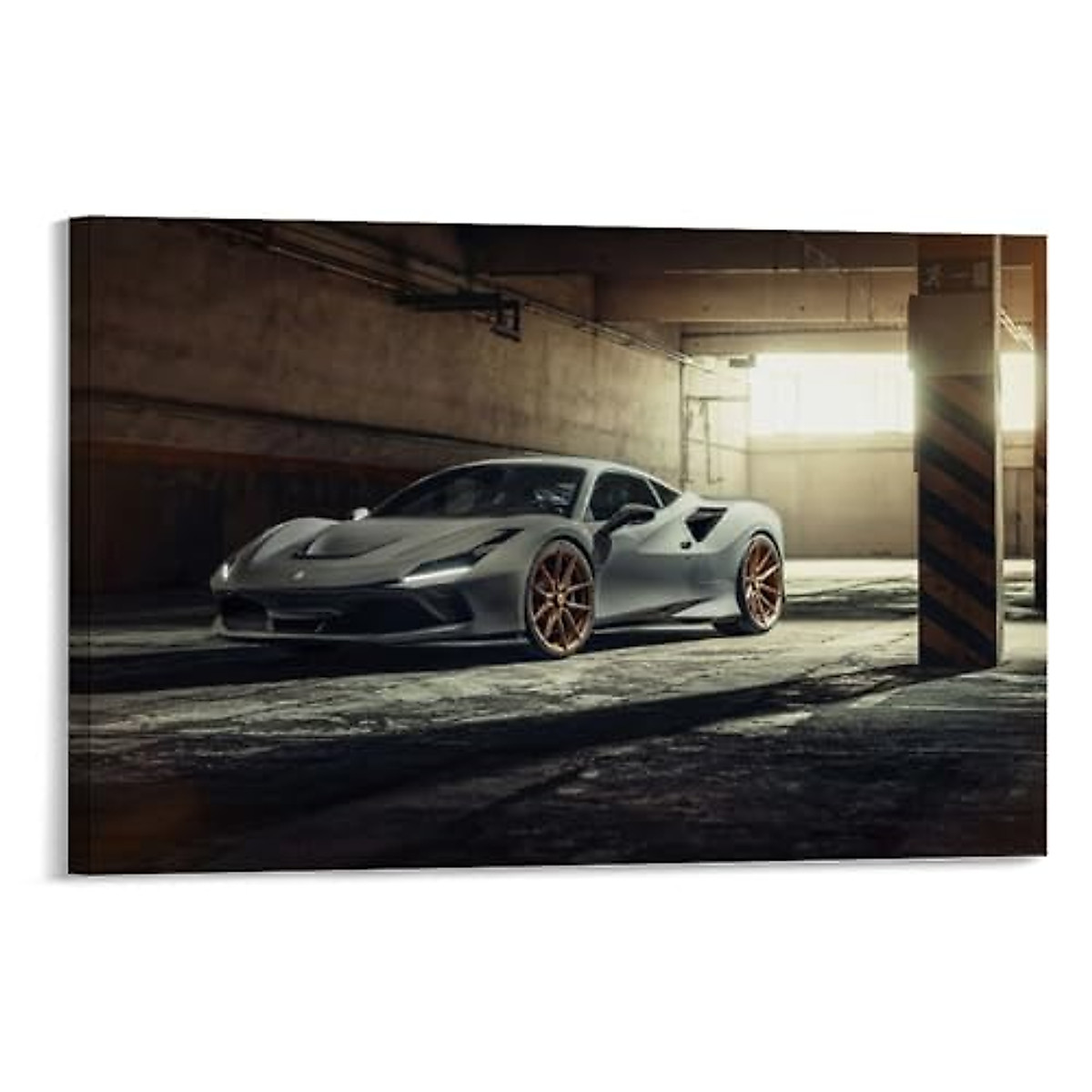 Car Poster Ferrari F40 Supercar Posters Racing Car Canvas Wall Art For Boy's Bedroom SuperCar Wall Decor Frame-style 30x20inch(75x50cm)