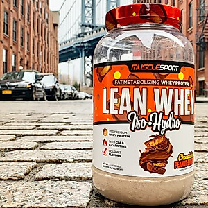 Musclesport Lean Whey Revolution™ Protein Powder - Whey Protein Isolate - Low Calorie, Low Carb, Low Fat, Incredible Flavors - 25g Protein per Scoop (2LB, Chocolate Peanut Butter)