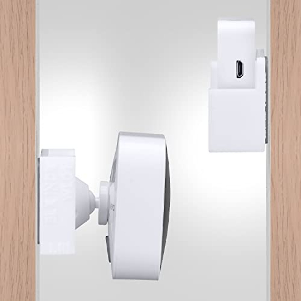 BRAINWAVZ Adhesive Blink Outdoor & Indoor Wall Mount, 3+1 Pack with Sync Module Camera Holder, No Hassle Installation, No Screws, Easy to Install, No Mess Bracket Stand, (White)