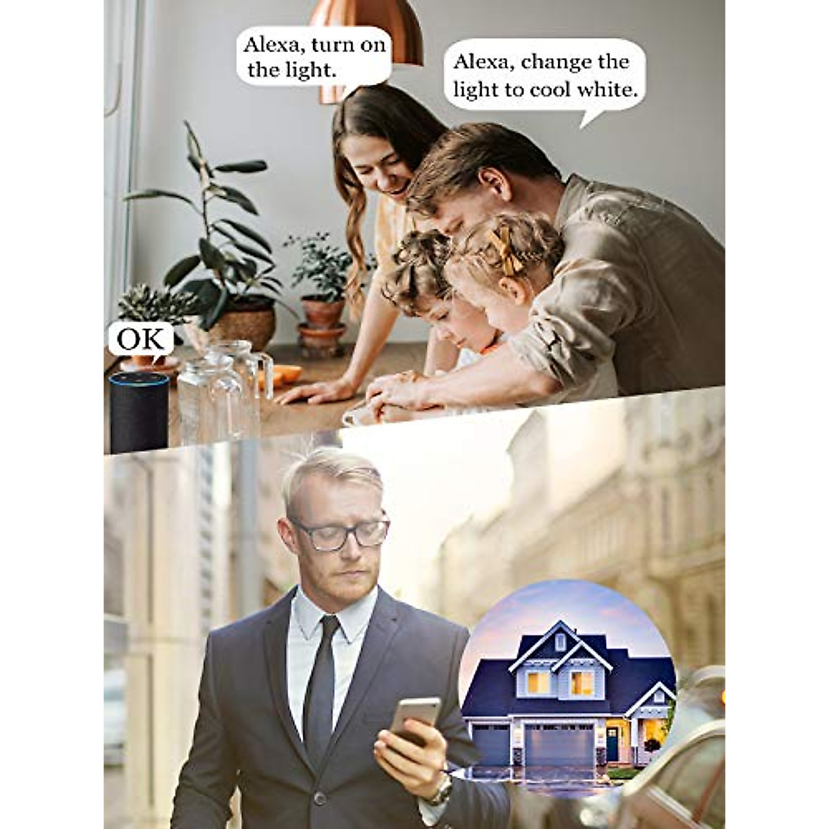 ZigBee E12 Smart Light Bulbs, CMARS LED Candle Bulb Compatible with Alexa, SmartThings Hub, Echo Plus (2nd), Dimmable and RGB Color Changing, 320Lm, Hub Required （3 Pack）