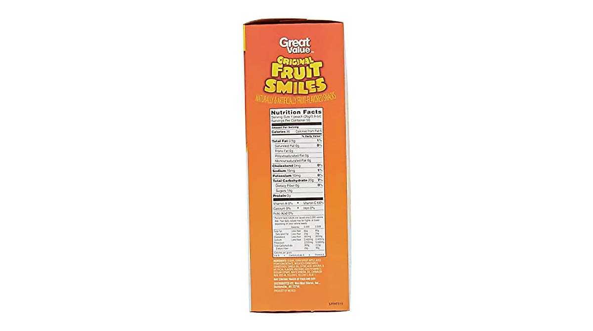 Stock Up: Great Value Original Fruit Smiles - 50 Pouches