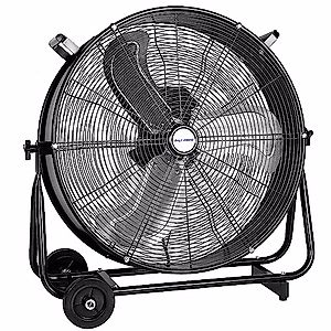 BILT HARD 24" Variable Speed DC Motor High Velocity Drum Fan , 360°Adjustable Tilt, 7800 CFM Industrial Heavy Duty Industrial Shop Fan for Warehouse, Workshops, Garage, Factory, and Basement - UL Listed