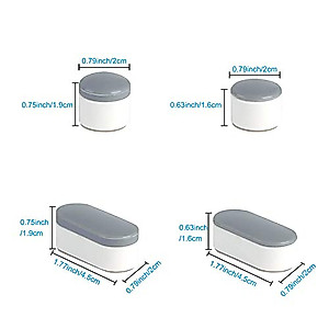 10 Pieces Toilet Seat Bumpers, Universal Buffer Toilet Lid Rubber Bumpers Each One with 2 Thickness TPE Pads(2 Heights) Strong Adhesive Bidet Bumpers Used for Home, Hotel, Hospital
