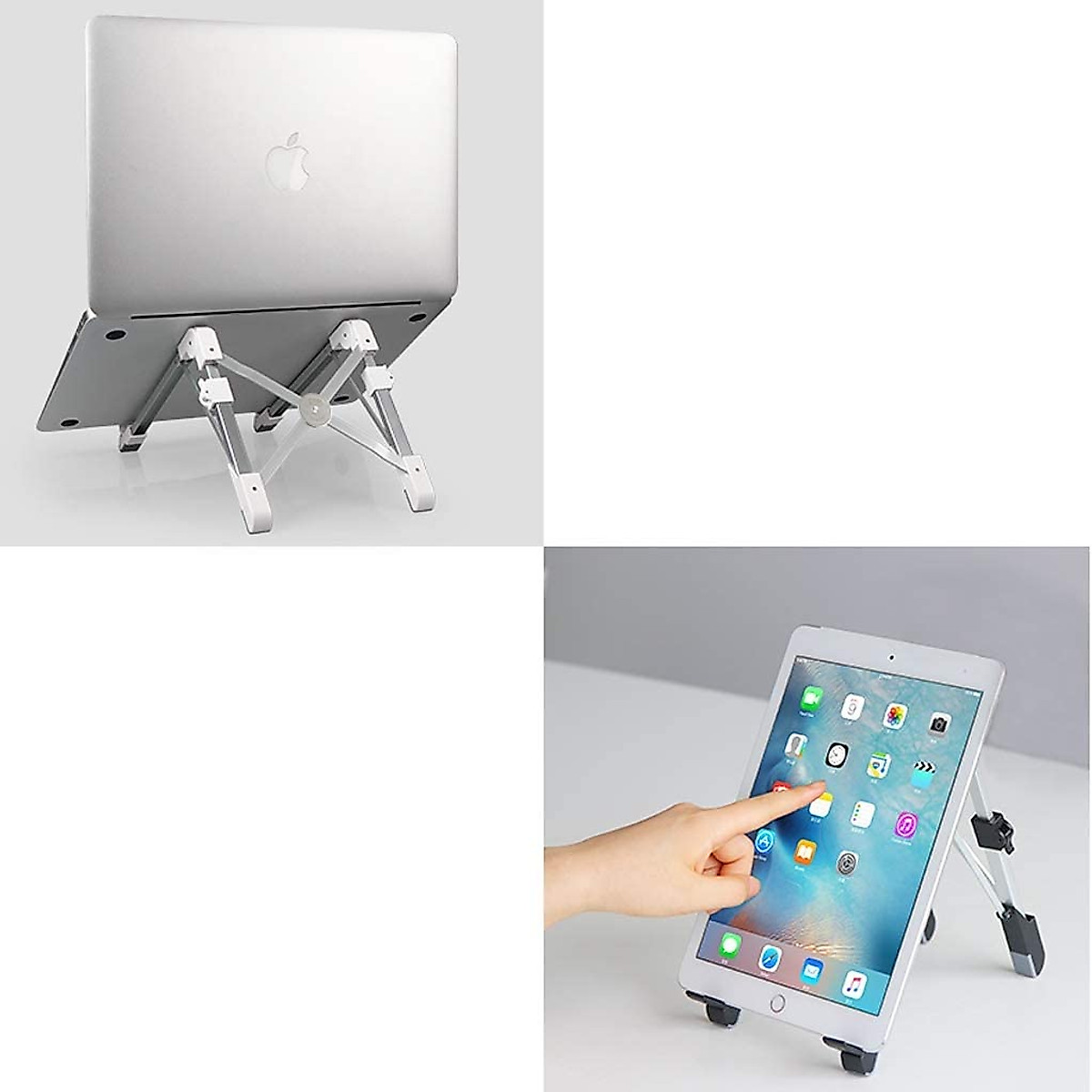 YLYAJY Laptop Stand Desk Tray for Bed, Aluminium, Adjustable Portable Folding Standing Desk Computer Riser (Color : D)