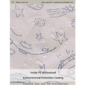 ONOEV Rectangular Folding Laundry Basket, waterproof Canvas Basket,gift basket,Suitable for children's room,Office,Clothes,Toys Storage (Blue Planet)