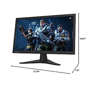 Lenovo G24-10 23.6-inch Gaming Monitor, FHD, TN Panel, LED Backlit, NVIDIA G-SYNC Compatible, 144Hz, 1ms Response, HDMI, DP, Low Blue Light, Anti-Glare