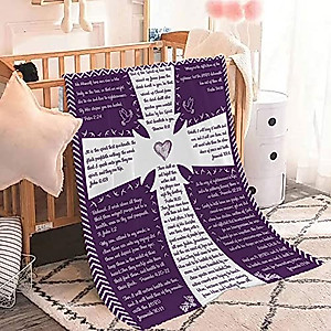 Christian Gifts for Women and Men Bible Verse Throw Blanket Super Soft Fleece Blanket Religious Gifts Inspirational and Spiritual Scriptures Blankets