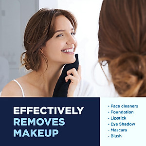 Ben Kaufman Makeup Remover Face Washcloth - Absorbent Towel for Drying Your Face - Soft & Machine Washable Makeup Remover Cloth - Cotton Towel for Daily Skincare - 13" x 13" (6 Pack)