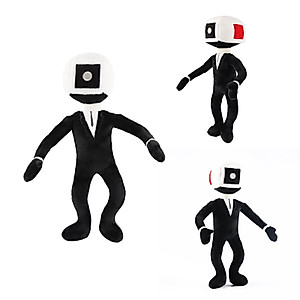 Qabfwe Skibidi Toilet Plush, 11" Speakerman Bosses Plushies Toys Skibidi Toilet Head Plushies Toys for Fans and Friends Beautifully Stuffed Animals Doll Gifts (6pcs)