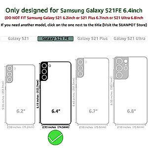 SUANPOT for Samsung Galaxy S21 FE Wallet case 【RFID Blocking】 Credit Card Holder,PU Leather Flip Folio Book Phone case Cover Women Men for Samsung S21 FE 5G case Wallet (Light Brown)