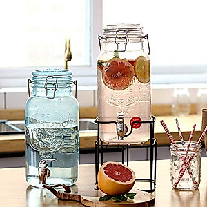 Silver Beverage Dispenser Replacement Spigot, Push Style Spigot for Beverage Dispenser Carafe, Water Dispenser Replacement Faucet (2 PACK)