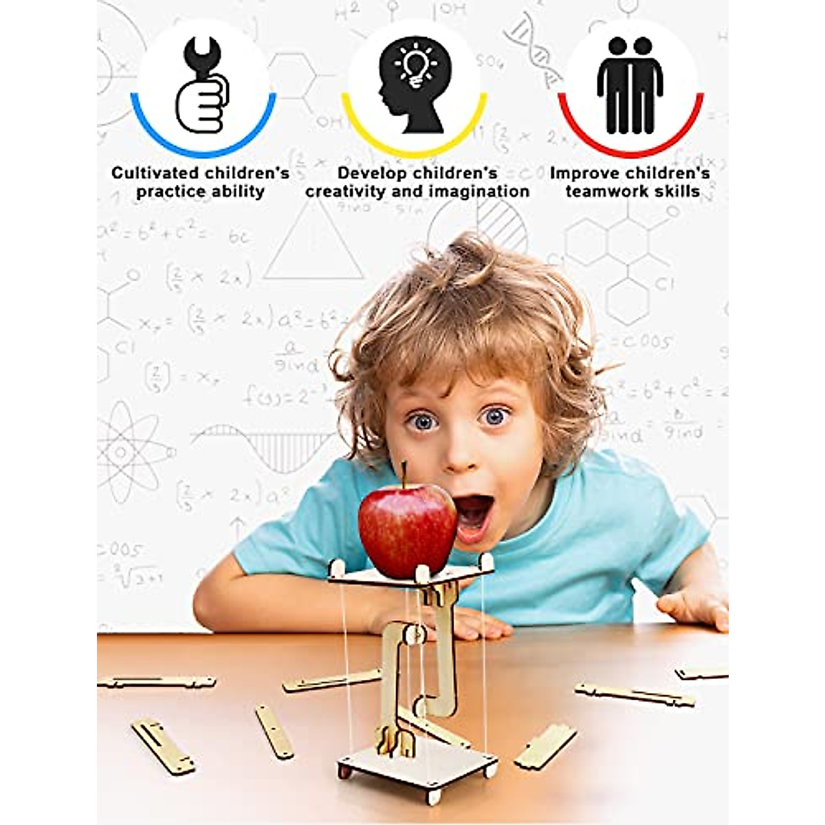 6 in 1 STEM Kits, Science Experiment STEM Projects for Kids Ages 8-12, Educational 3D Wooden Puzzle, DIY STEM Toys Building Kit, Gifts for Boys and Girls Ages 8 9 10 11 12 Years Old