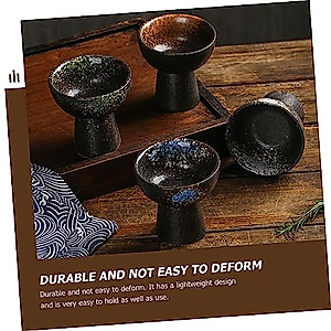 OKUMEYR Parfait Bowl Ceramic Ice Cream Bowl s Sundae Cups Stemmed Cocktail Glasses Decorative Wine Glasses Mini Wine Glasses Mini Dessert Cup Ceramic Bowl Trifle Dish Cake Bowl Tall Feet