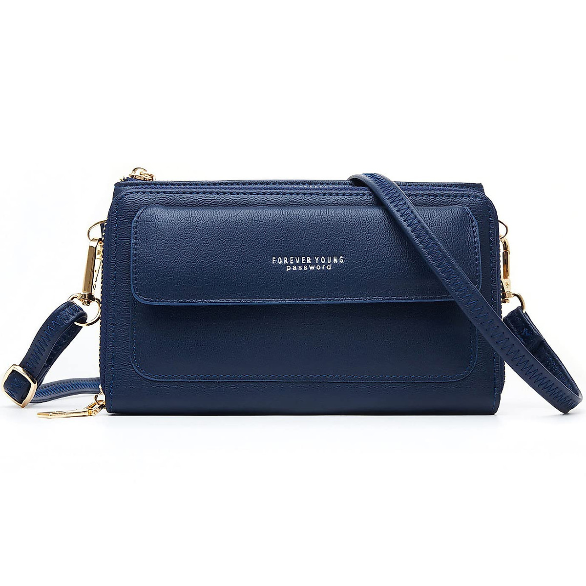 Free Yoka Small Crossbody Bags Purse for Women Cell Phone Handbags Women's Fashion Shoulder Bag and Card Holder Wallet Navy Blue