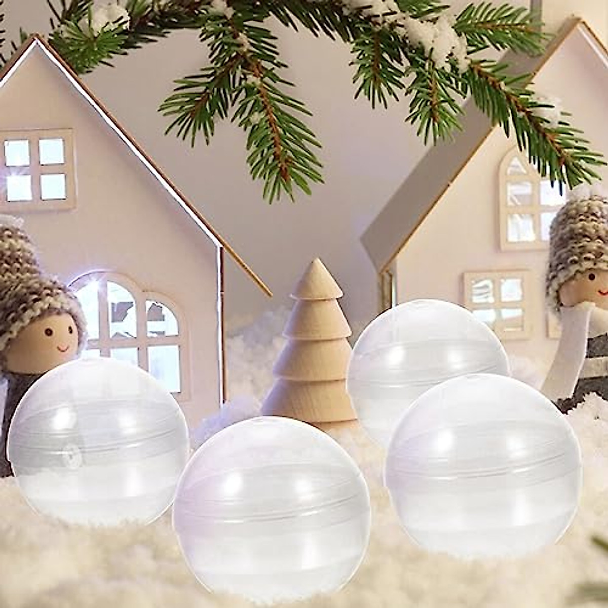 ABOOFAN Vending Machines 20pcs Gumball Vending Machine Capsules Bulk Small Round Capsules Clear Containers for, Party Favor Prize, Themed Party Favors 80mm Claw Machine Balls