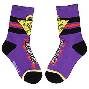 Yu-Gi-Oh! Boys' Socks Yami Yugi Pyramid Of Light 2 Pairs Kids Athletic Crew Socks
