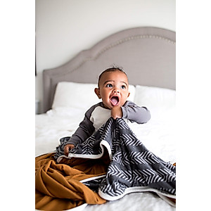 Large Premium Knit Baby 3 Layer Stretchy Quilt Blanket Canyon by Copper Pearl