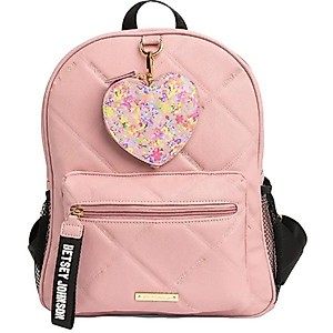 Betsey Johnson Josie Quilted Full Size Backpack Blush One Size