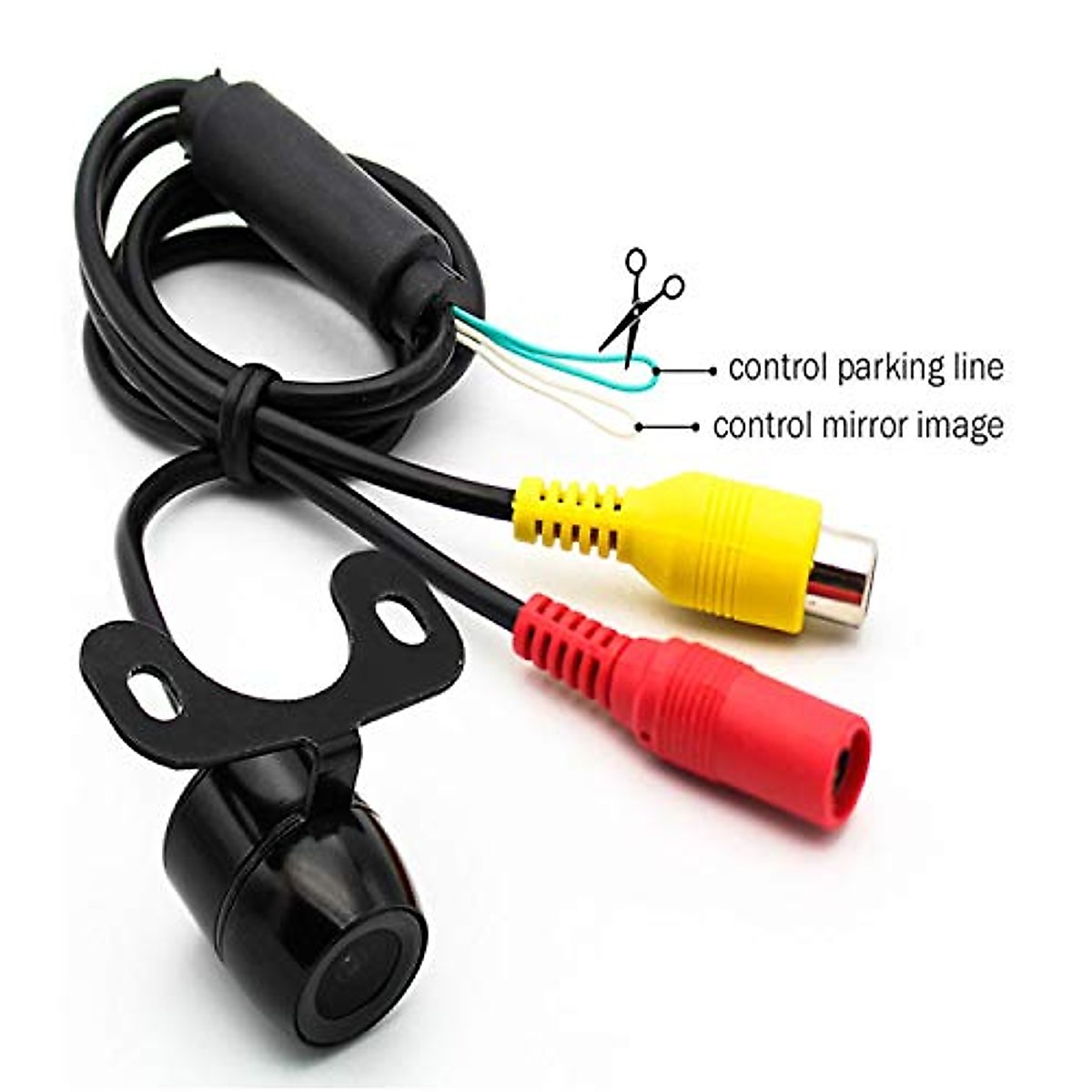 Backup Camera for Car Casoda Wide View Angle 2-in-1 Universal Car Front Side Rear View Camera,2 Installation Options Removable Guildlines,Mirror Non-Mirror Image,12V Only