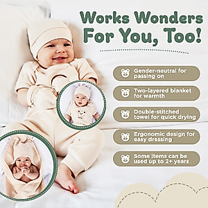 MYWELOVE Organic Cotton Premium Newborn Baby Layette Gift Set | 0-3 Months, Ink-Free, Baby Boy Clothes and Baby Girl Clothes | Newborn Baby Essentials (0-3 Months Deluxe Set)