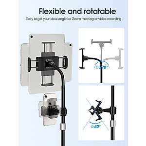 elitehood Tablet Stand Holder, Angle Height Adjustable Phone & Tablet Holder for Desk, Thick Case Friendly iPad Holder Stand Compatible with 4.7-13" iPad, iPad Pro 12.9 Air Mini 4, Tab, Nexus, Kindle