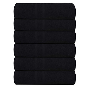 Pristine Linen 100% Cotton Bath Towels Black 22x44 Premium Towels for Bathroom