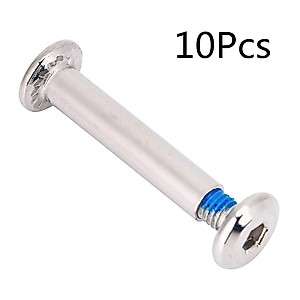 Skate Screws, 10Pcs 31mm Inline Skate Axle Metal Skate Screws, Inline Skate Skating Screws Kit, Skate Replacement Screws for Repairing Changing Skates