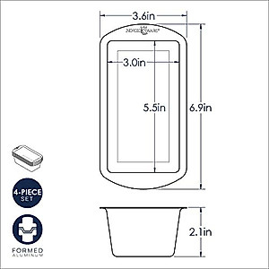 Nordic Ware Natural Aluminum Commercial Mini Loaf Pans, Four 2-Cup Pans