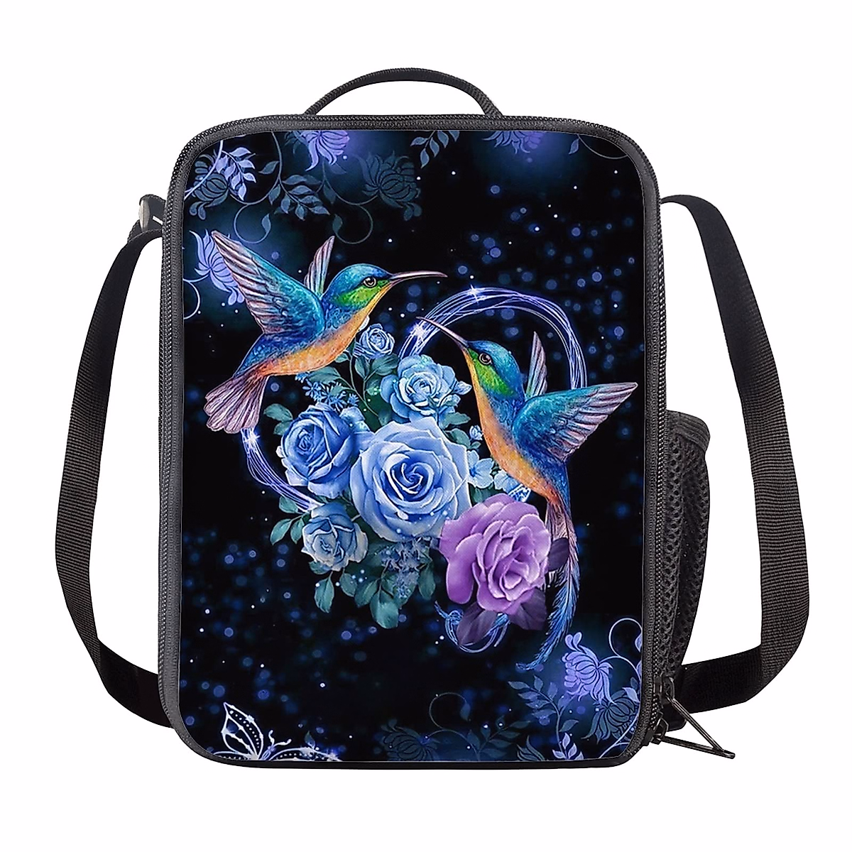 HELLHERO Hummingbird Lunch Bag Insulated Lunch Box Reusable Lunchbag Kids Lunchboxes Leakproof Meal Prep Cooler Tote Bags for Women Men Travel Picnic Work School Daycare Camping Outdoor