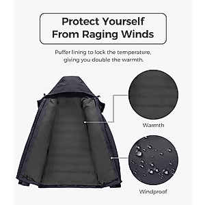 wantdo Women's Waterproof Ski Jacket Interchangable Winter Coat Snowboarding Jackets Dark Gray S