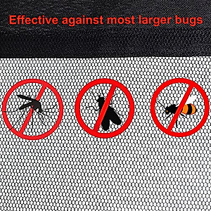 IJIALIFE Mosquito Net with Zipper for 10' x 10' Patio Gazebo Canopy and Tent, Zippered Mesh Sidewalls Screen Walls for Outdoor Camping and Garden (Black, Mosquito Net Only)