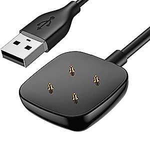 KIMILAR (2 Pack) Charger Compatible with Fitbit Sense/Fitbit Sense 2, Fitbit Versa 3 / Fitbit Versa 4, Replacement Charging Charger Cable Compatible with Fitbit Versa 4 / Fitbit Sense 2 Smartwatch