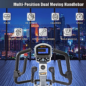 GOELLIPTICAL T-300MX Motorized VST 18"-22" Elliptical Exercise Cross Trainer Machine for Cardio Fitness Strength Conditioning Exercise Workout at Home or Gym