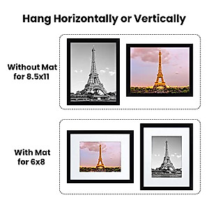 upsimples 15" Clear Acrylic Shelves Set of 4 Bundle with 1 Pack 8.5x11 Picture Frame