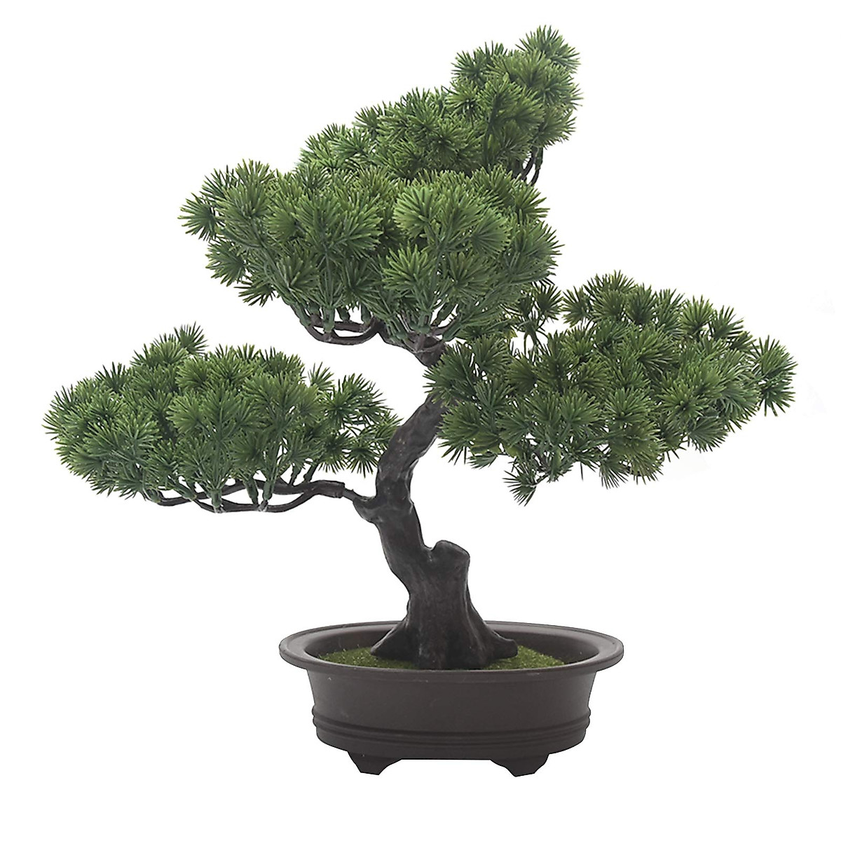 CHENGAI Artificial Plants Bonsai Potted Plants, Mini Simulation Pine Tree Potted Plant for Home Decoration Desktop Display Garden Decor