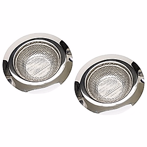 Keeney K820-33 2 Pcs Stainless Steel Kitchen Sink Drain Strainer Wide Rim 4.5" Diameter (Large) Anti Clogging Technology (2 Piece)