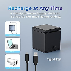 REYGEAK Battery Charger for GoPro Hero 12/11/10/9 Black, Portable Charger 3-Channel Battery Charging Storage 3 Pack Rechargeable Hero 12/11/10/9 Batteries (Charger + 3 x Batteries)