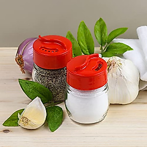 Glass Salt And Pepper Shaker Set, Spice Storage For Table Serving And Cooking With Dual Perforated Shaking Top - 3 Oz Spice Seasoning Shaker - 2 Pack
