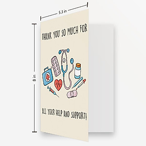 OJsensai Funny Thank You Card for Doctor Nurse, Cute Nursing Preceptor Gifts, Medical Staff Appreciation, Doctor Day for Him her